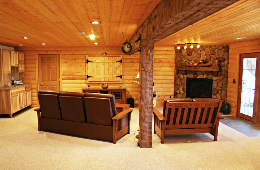 Rustic Retreat Cabin Basement - CT Gabbert